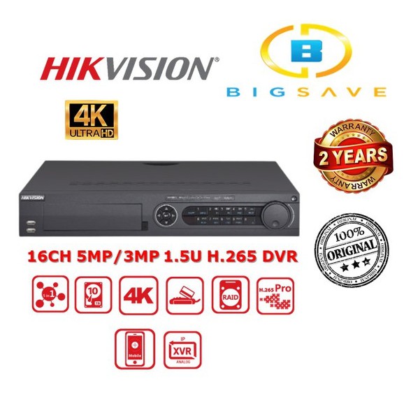 HIKVISION 16CH / 16 CHANNEL IDS-7316HUHI-M4/S 16-CH 5MP 1.5U H.265 ACUSENSE DVR | Shopee Malaysia