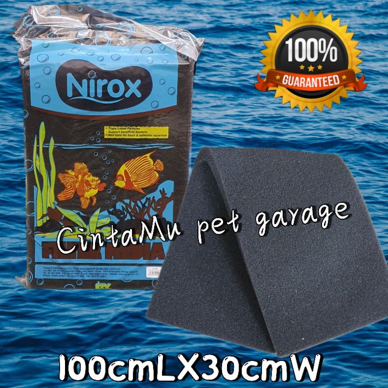 NIROX BIOMATE BLACK FILTER MATE FILTER WOOL AKUARIUM SPONGE HITAM XHAO ...