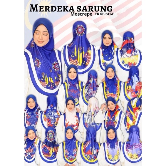 2024 MERDEKA TUDUNG SARUNG MERDEKA/BAWAL MERDEKA | Shopee Malaysia