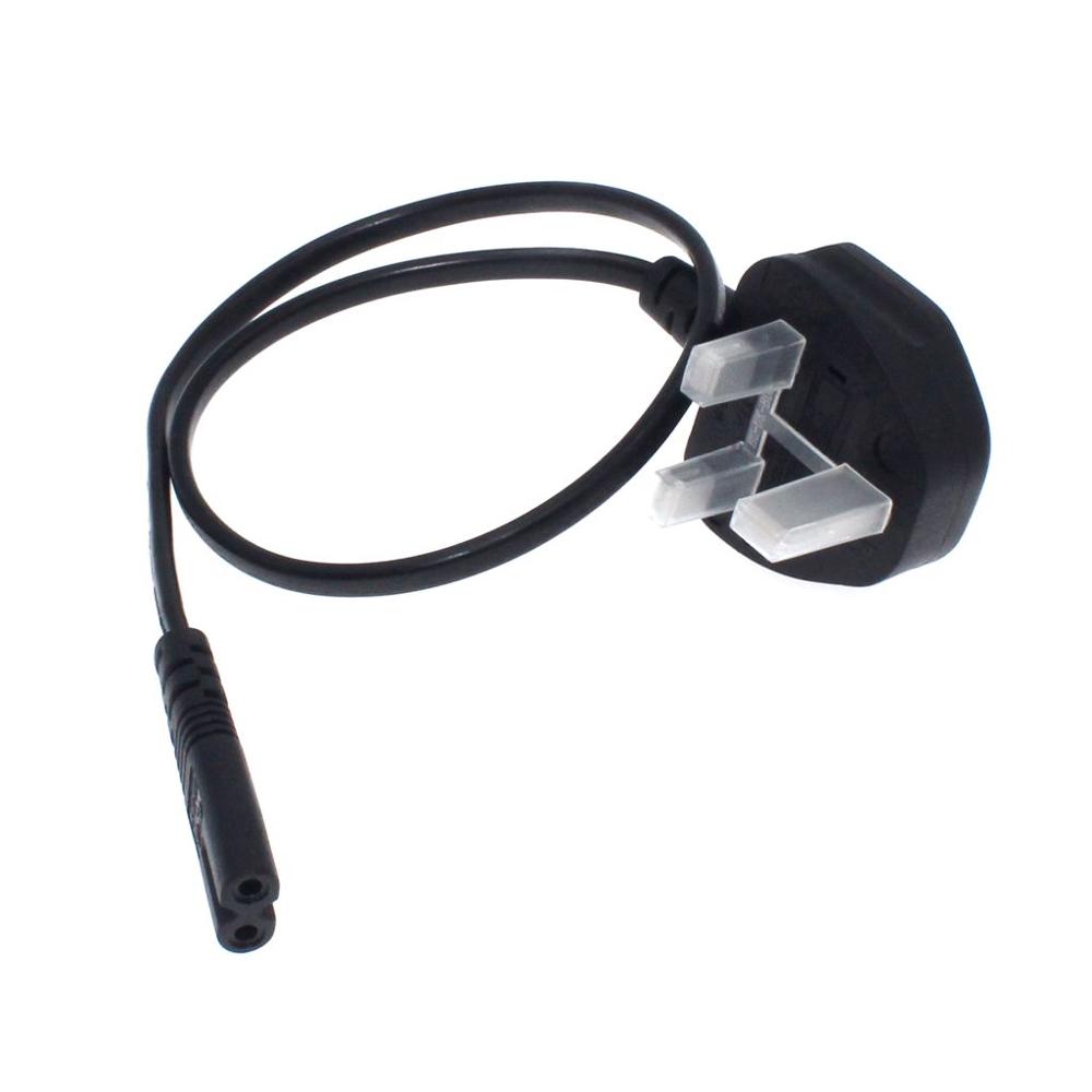 High Quality BS1363 UK HK 3pin male Plug to IEC 320 C7 female AC Short Power Cable Adapter ...