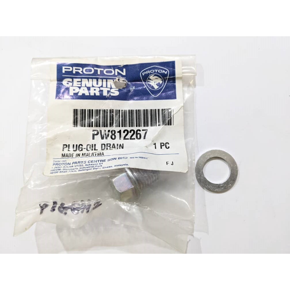Proton Oil Sump Nut Screw / Drain Plug with Washer - Proton Saga Iswara ...