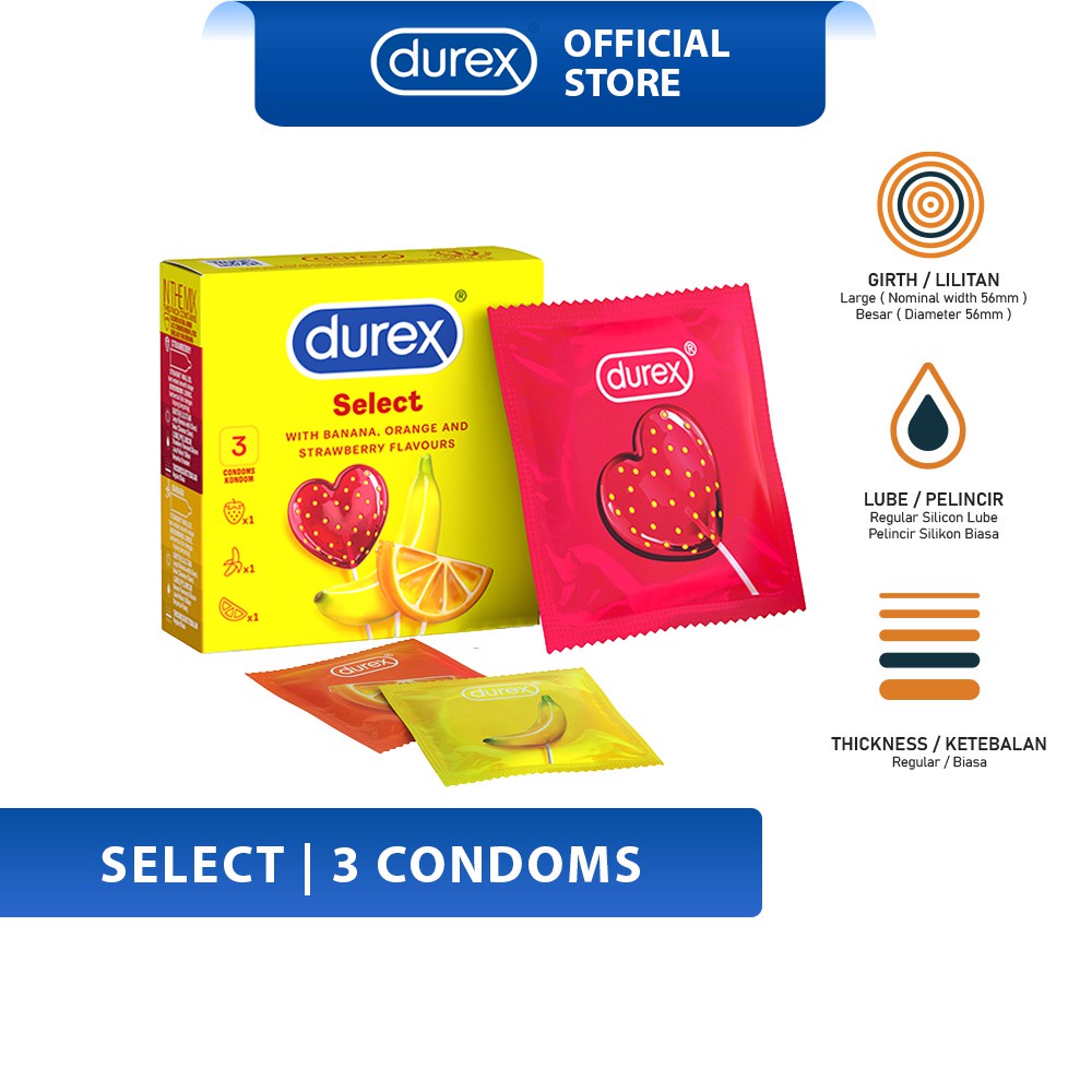 Sex Durex condom Kondom Durex Condom - Durex Select (3's) | Shopee Malaysia