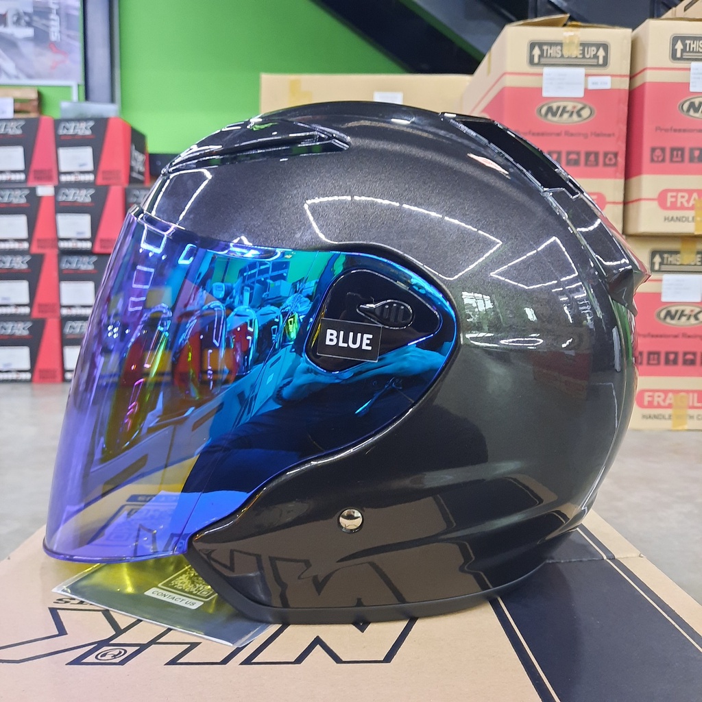 NHK Helmet R6 v2 Solid (Gunmetal Glossy) | Shopee Malaysia