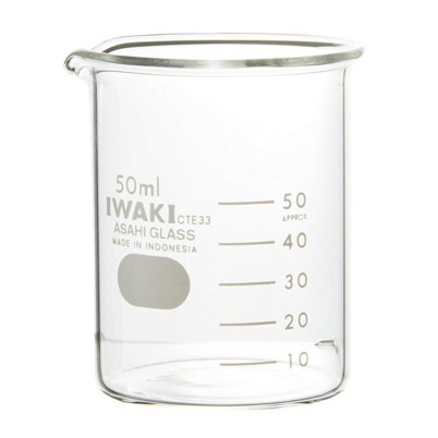 IWAKI 50ml Glass Beaker Low Form Laboratory use / Balang Kaca | Shopee ...