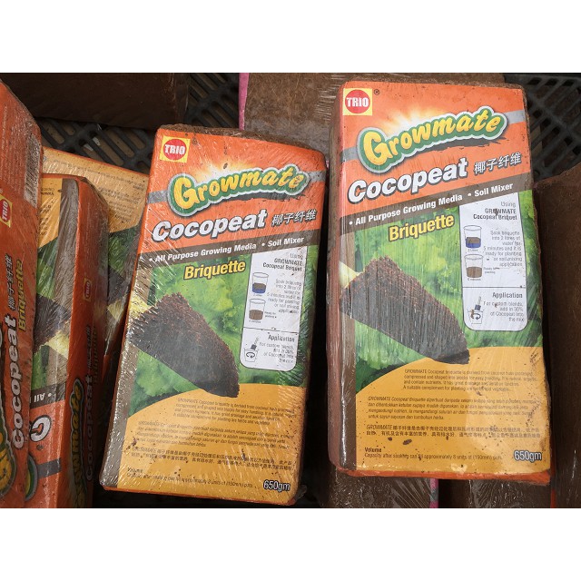 Trio Growmate Cocopeat Briquet (650 g) /椰子纤维 | Shopee Malaysia