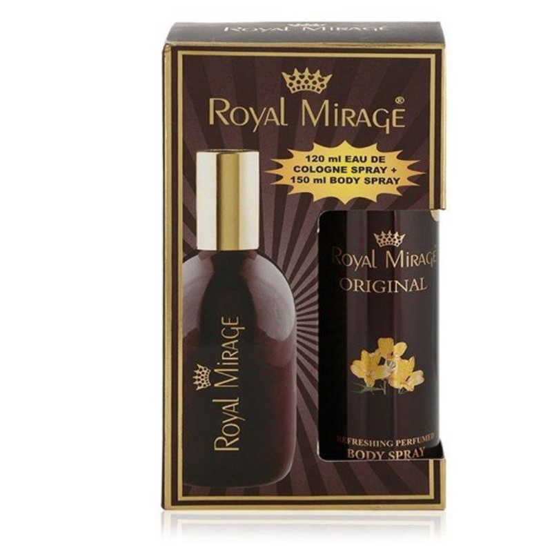 Royal Mirage Original Gift Set (120ml Eau de Cologne & 150ml Body Spray ...