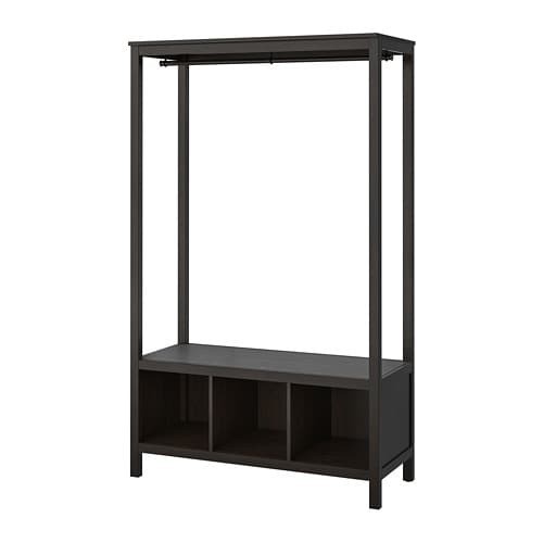 READY STOCK IKEA HEMNES Open wardrobe black brown 120x50x197 cm Shopee Malaysia