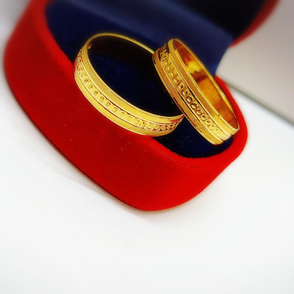 LAELA CINCIN BELAH ROTAN TITIK TENGAH PADU EMAS TULEN 916 GOLD RING ...