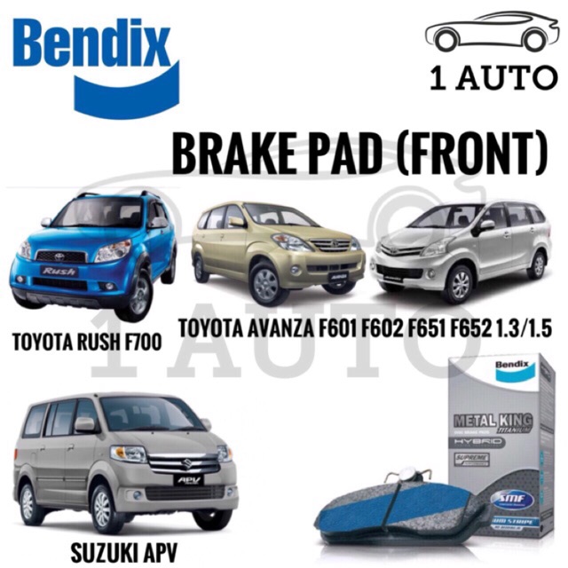 [PROMO] BENDIX METAL KING TITANIUM FRONT PAD TOYOTA AVANZA F601 F602 ...