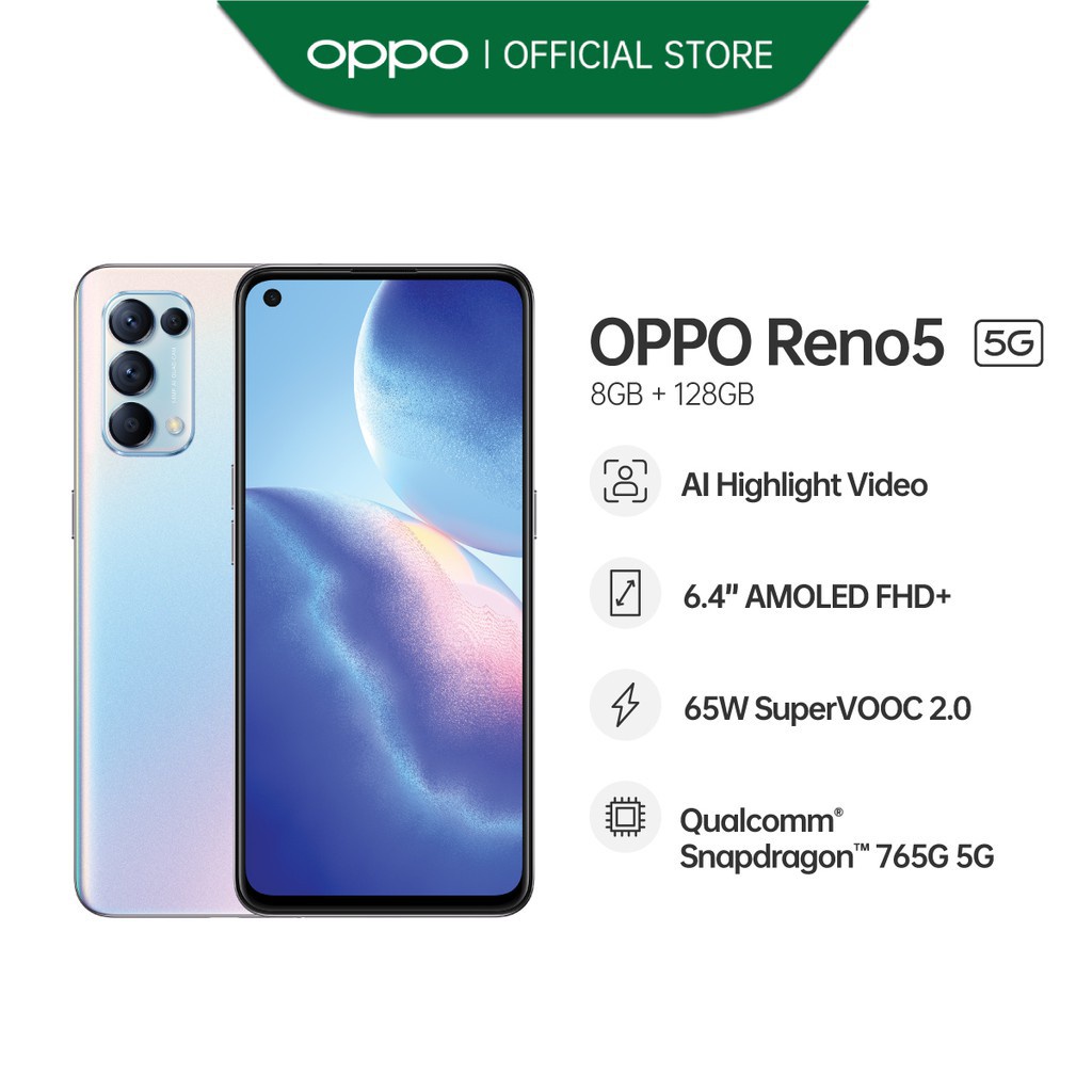 🔥 Oppo RENO 5 5G (8GB + 128GB) Original Set!! 🔥 | Shopee Malaysia