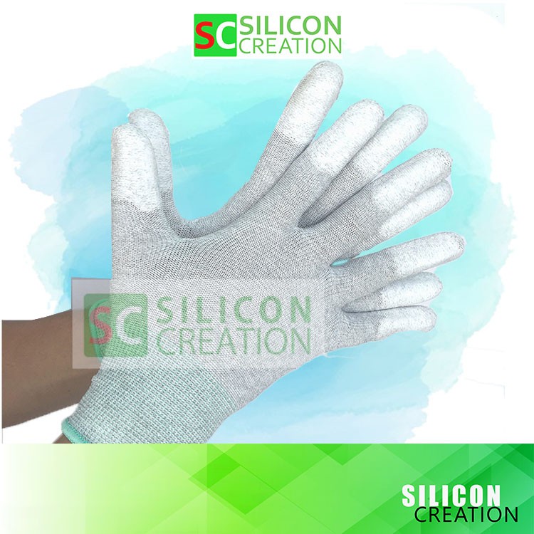 Anti Static Gloves ESD Safe Gloves Antistatic Non-slip Industrial Working PU Glove c/w Finger ...