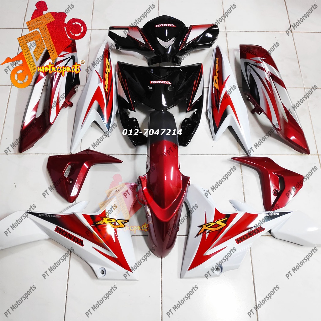 Honda Dash V1 Cover Set D.Red Black White Siap Lekat 2K Tanam Sticker ...