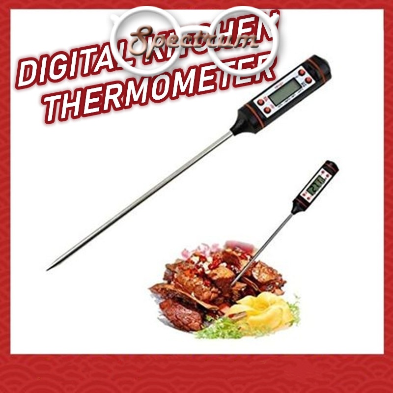 Food Baking Digital Kitchen Probe Thermometer Instant Read BBQ Meat ...