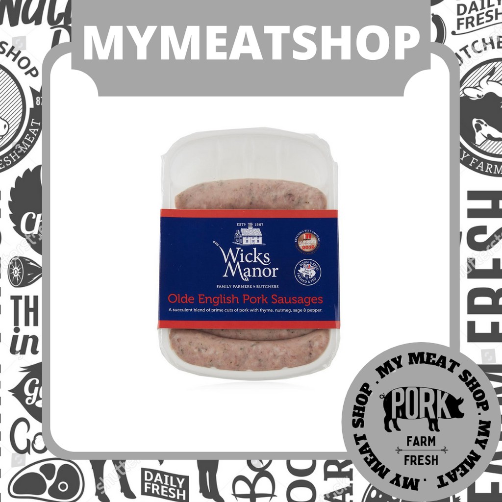 🔥 READYSTOCK 🔥 WICKS MANOR OLDE ENGLISH PORK SAUSAGES || Fast Shipping ...