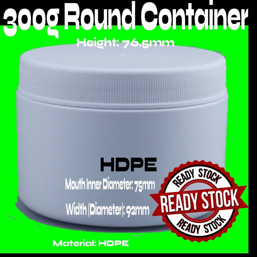 READY STOCK!! HDPE Plastic Bottle / Round Container/ With Cap and ...