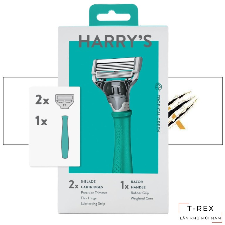 [AUTH Item] Harry's Premium Razor Emerald Green (Tropical Green - 1 ...