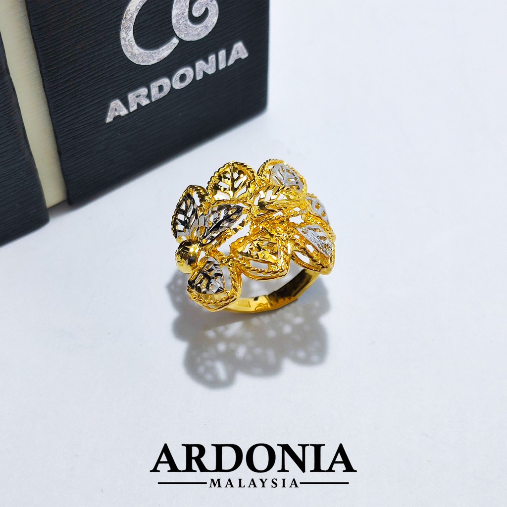 ARDONIA Cincin Daun Ketumm XL Emas 375 (9K Gold / 375 Gold) | Shopee ...