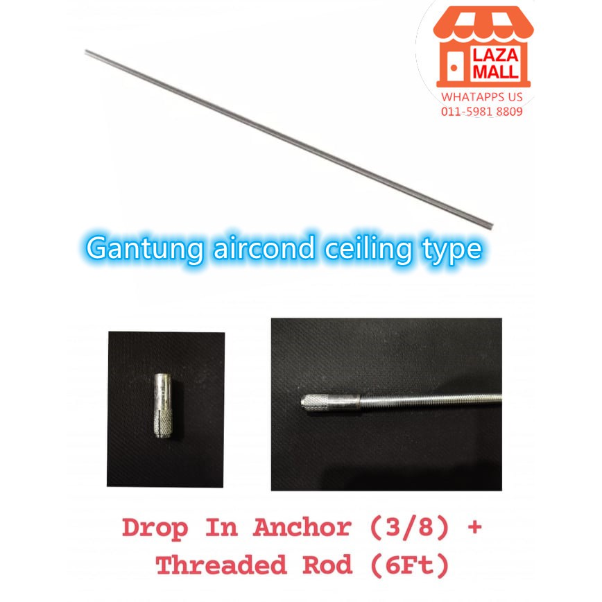 AIRCOND CEILING cassette install CABLE TRAY FULL TREAD SCREW ROD BAR ...