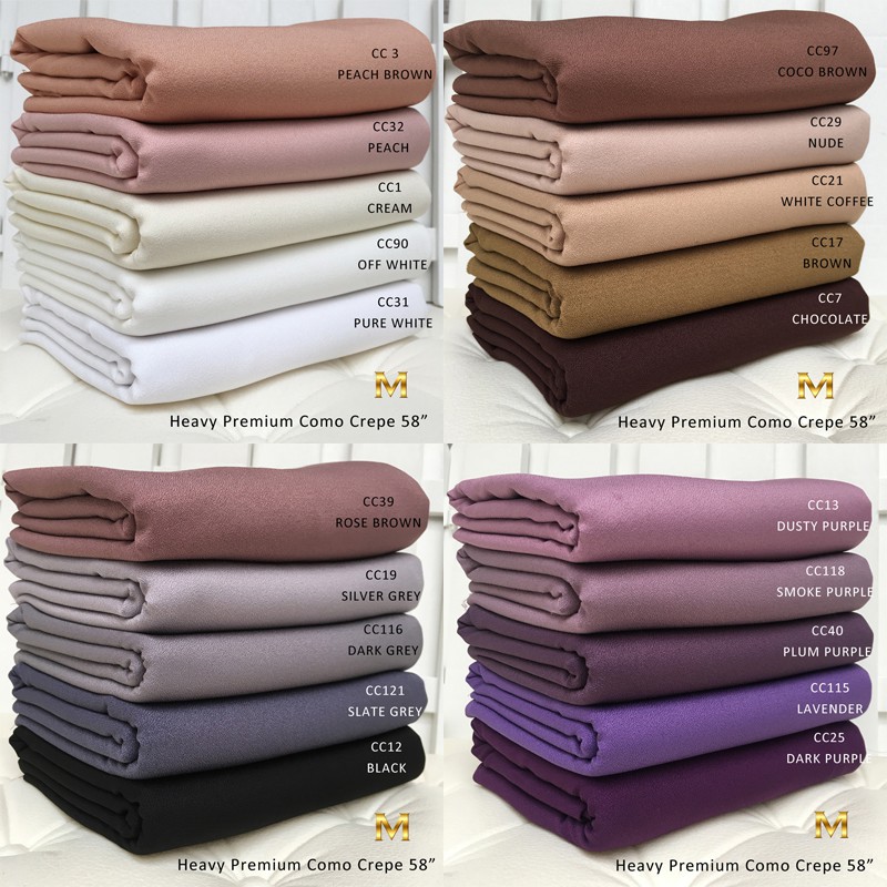 Part 2 Heavy Premium como crepe (harga utk 0.5m) Bidang 60 | Shopee ...