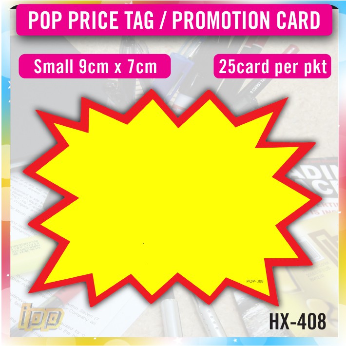 POP Price Tag Promotion Cards / Thumbs Up Pop Price Tags / Jualan Tag ...
