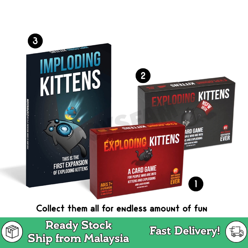 Exploding Kittens Card Party Games + Expansions! | Shopee Malaysia