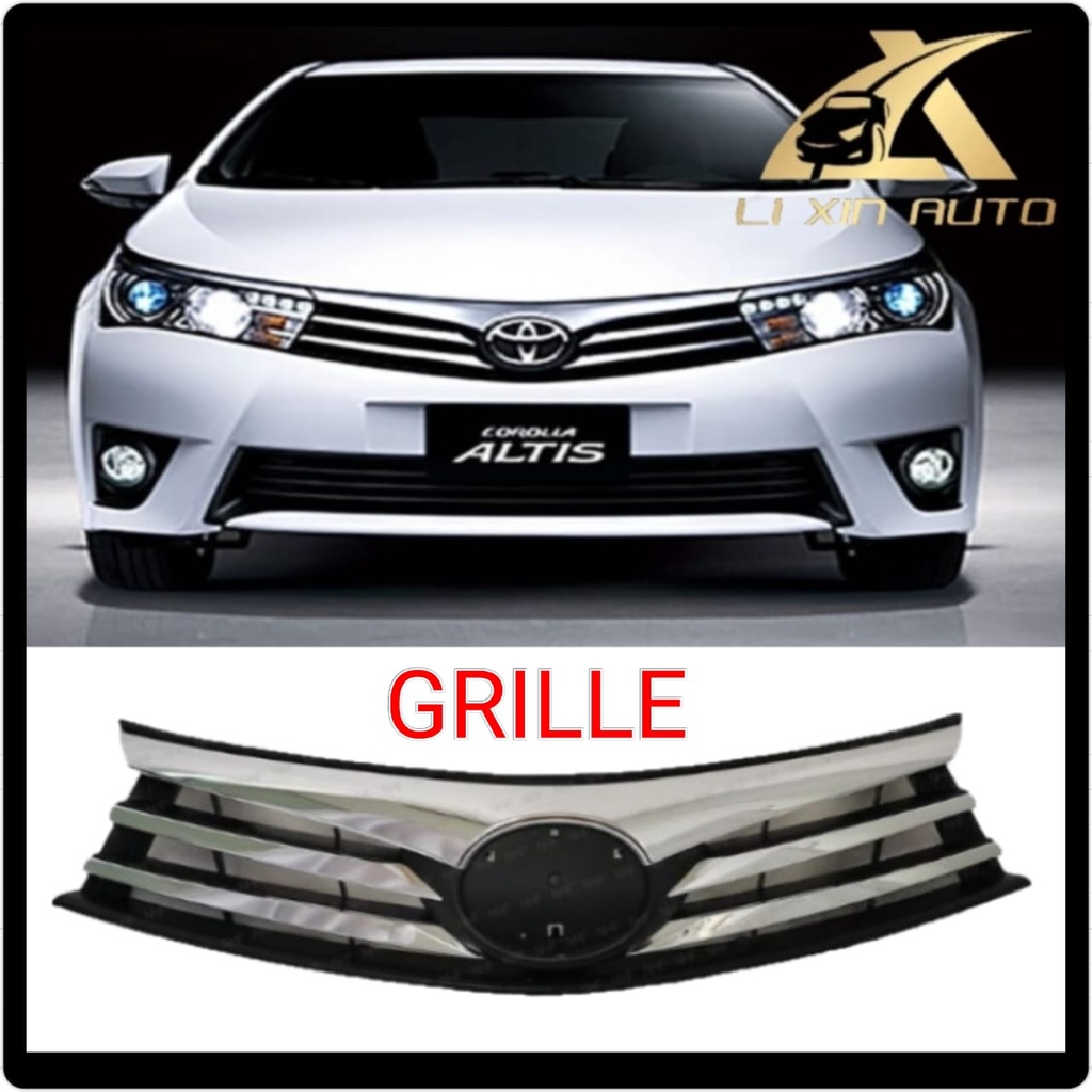 TOYOTA ALTIS ZRE172 2014 FRONT GRILLE WITH MOULDING CHROME ( SARONG ...