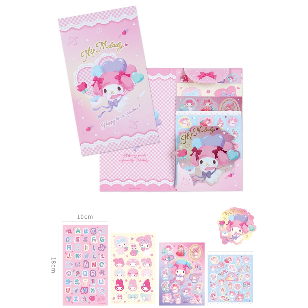 Sanrio Sticker Set Kuromi Laser Stickers Collection Student DIY ...