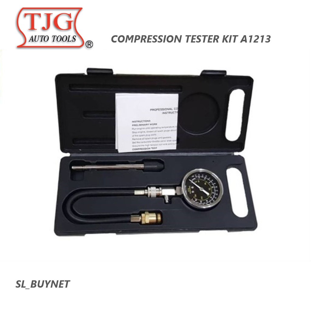 TJG Compression Tester Kit / Petrol Engine Compression Tester (A1213 ...