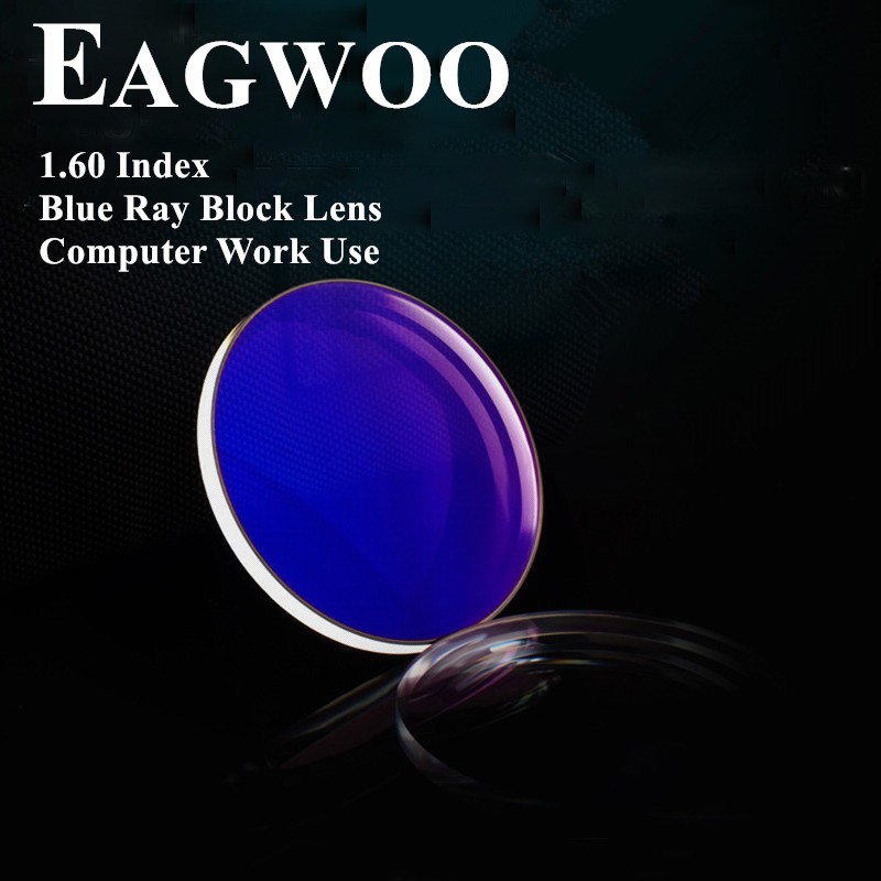 1.60 Index Extra Thin Blu Ray Block Lenses UV400 for Computer Use ...