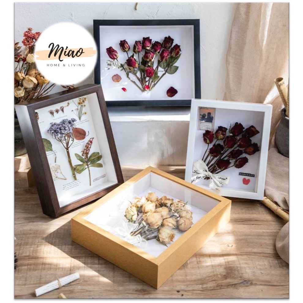 3D Kaca Wooden Frame For DIY Photo Wedding Specimen Hollow Gift 3D中空6cm ...