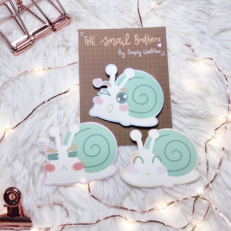 Snail Brothers 🐌 - Matte Sticker Pack | Shopee Malaysia