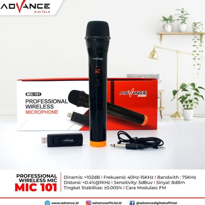 Single advance 101 microphone advance 101 wireless mic | Shopee Malaysia