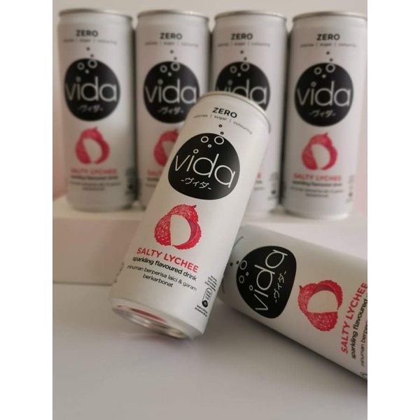 🔥Ready Stock🔥Vida Zero Sparkling 6Tins Salted Lychee/ Original Citrus ...