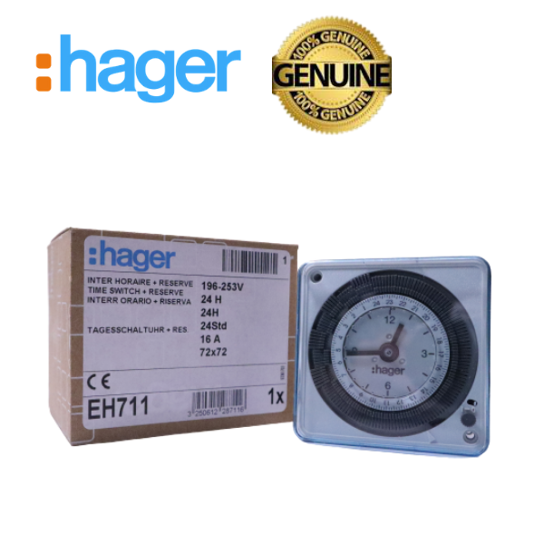 Hager EH711 24hrs Analog Timer Switch (100% Authentic product) | Shopee ...