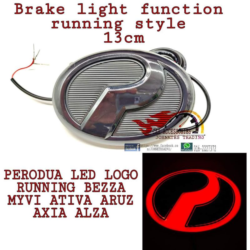 PERODUA LED LOGO RUNNING LIGHT & BRAKE LIGHT BEZZA MYVI ATIVA ARUZ AXIA ...