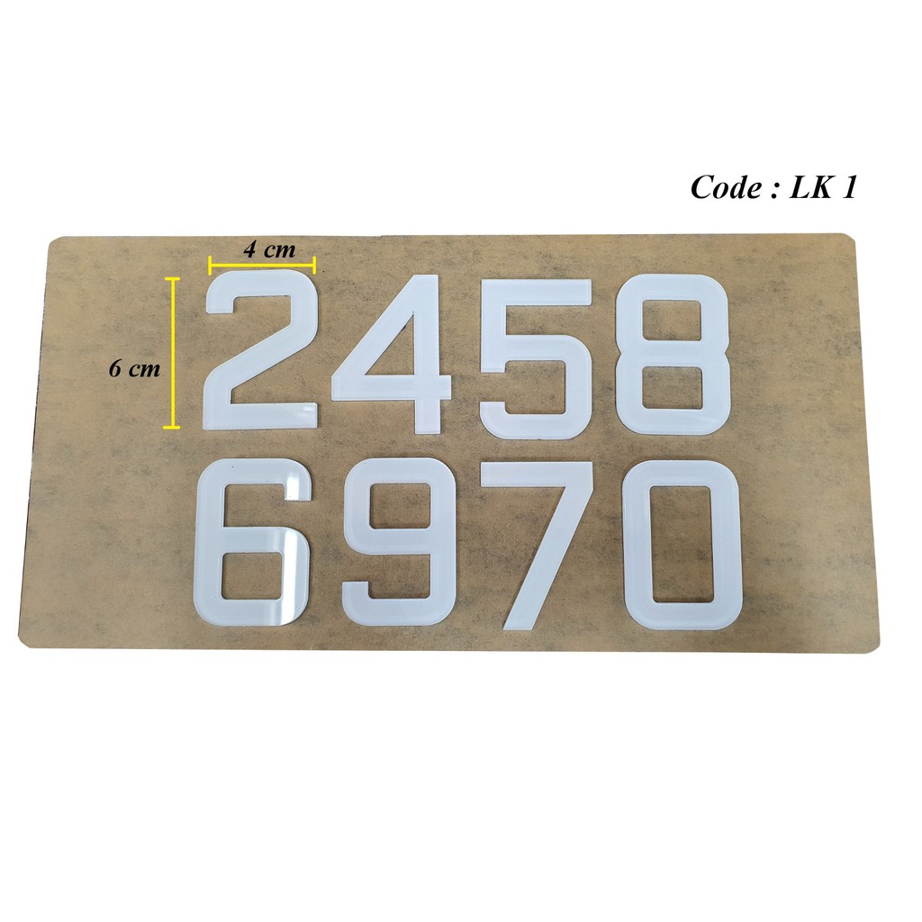 [ CLEAR STOCK ] (LK 1) 3D Crystal Car Number Plate / 3D Krystal Number ...