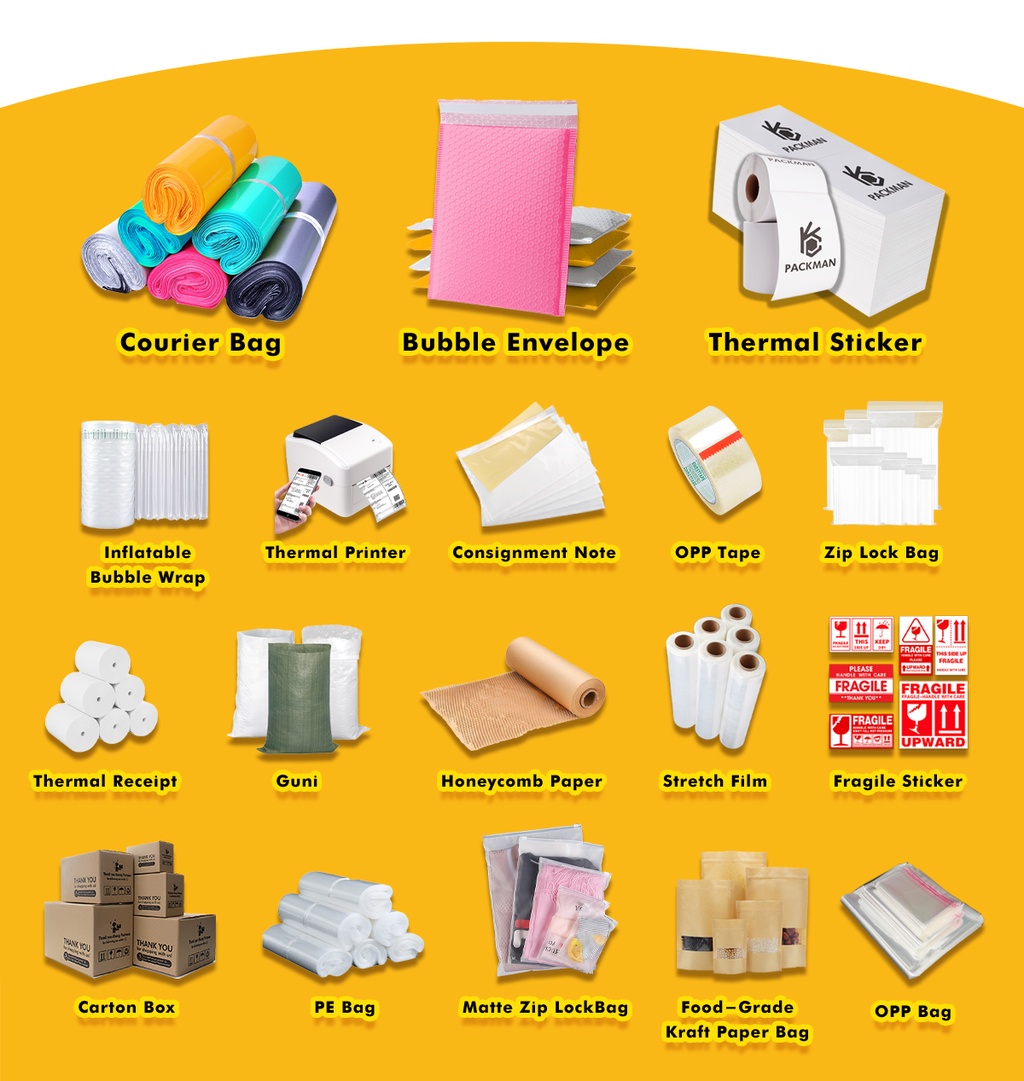 PACKMAN 1PCS Courier Bag Parcel Bag Packaging Bag Parcel Plastic ...