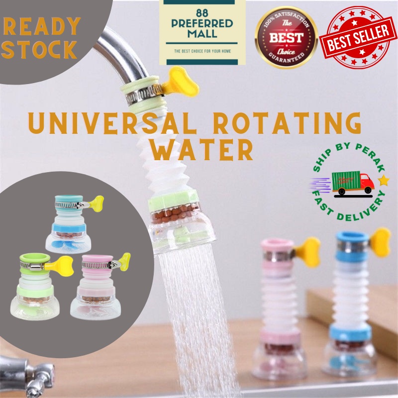 Sambungan Kepala Paip Dapur Universal Rotating Water 360 Degree ...