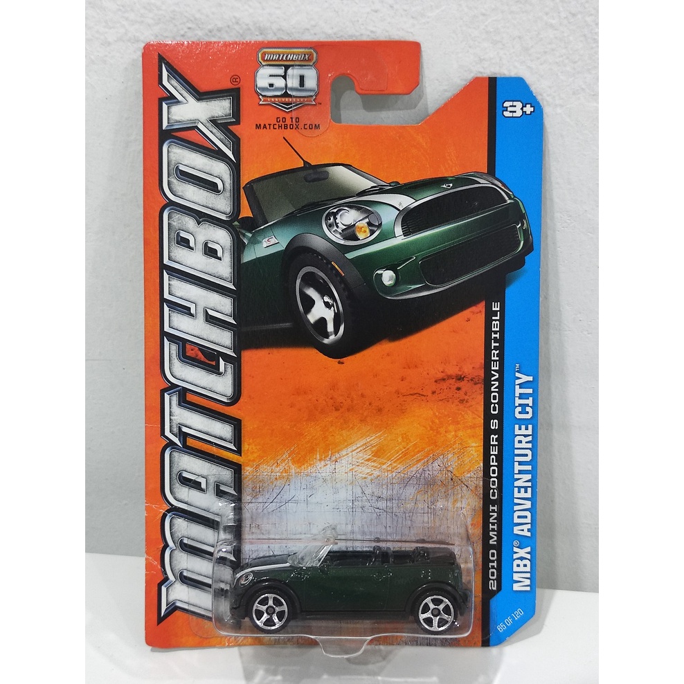 Matchbox 2010 Mini Cooper S Convertible (Left side card got crease bent ...