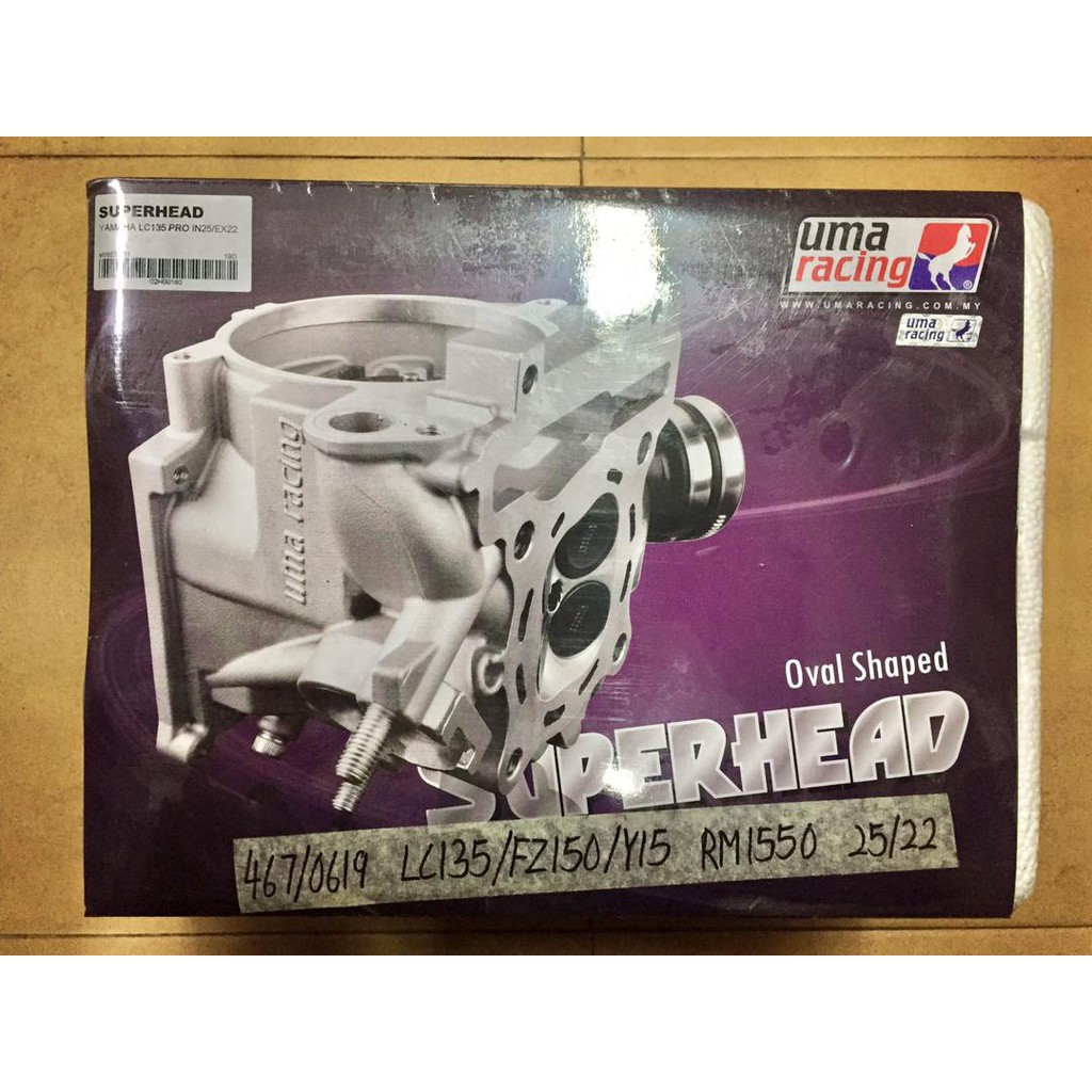 Yamaha LC135 / FZ150i Uma Racing in25/ ex22 SuperHead Pro Complete Set ...