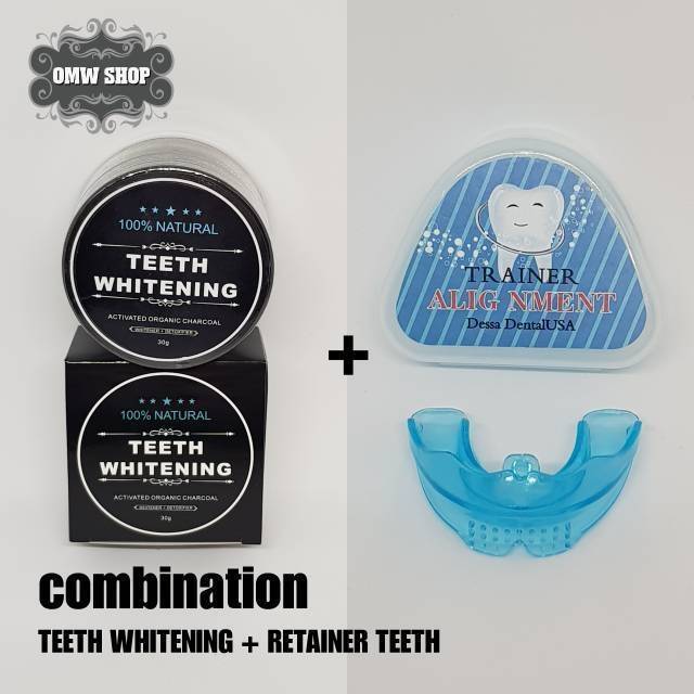 Omwshop Charcoal Whitening Teeth + Retainer (For Teeth Treatment ...