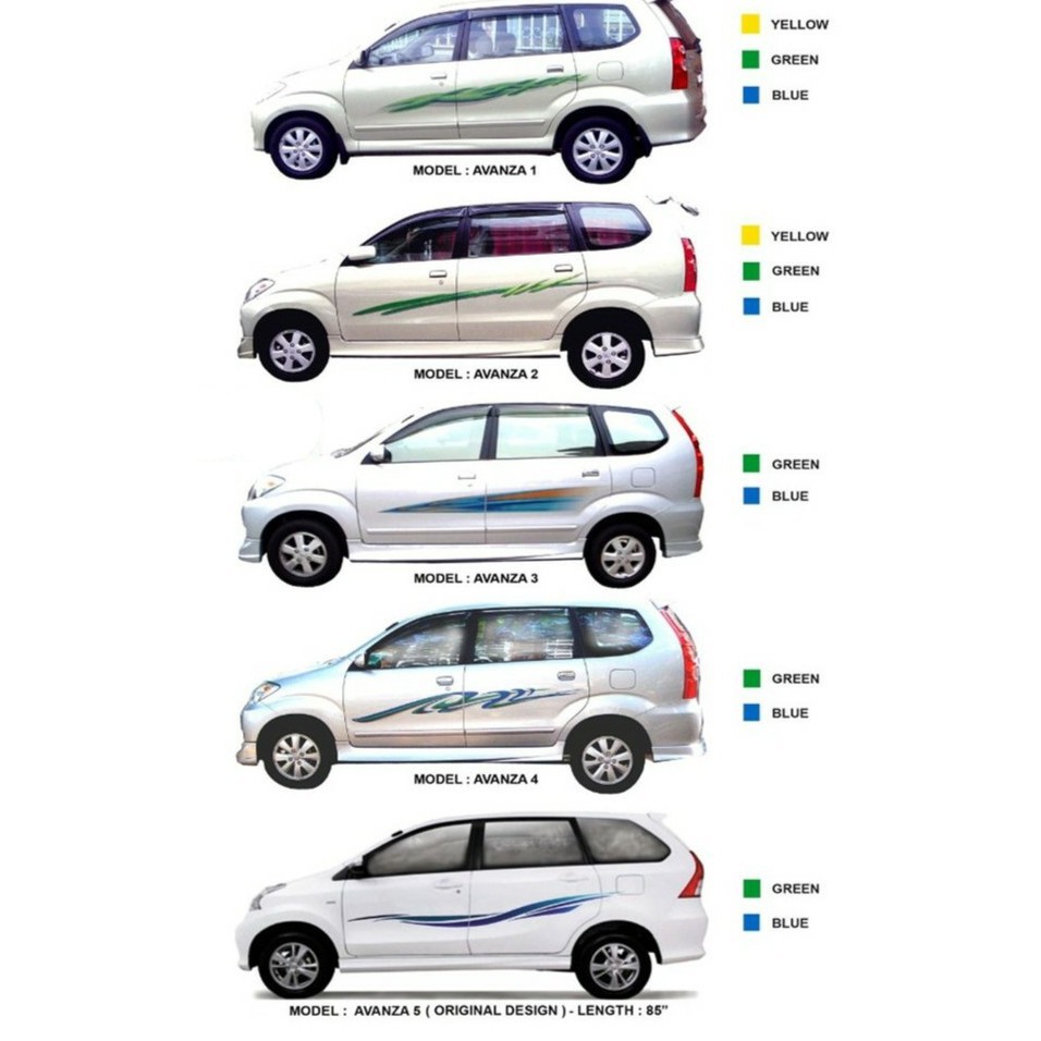 TOYOTA AVANZA OLD / NEW BODY STICKER | Shopee Malaysia