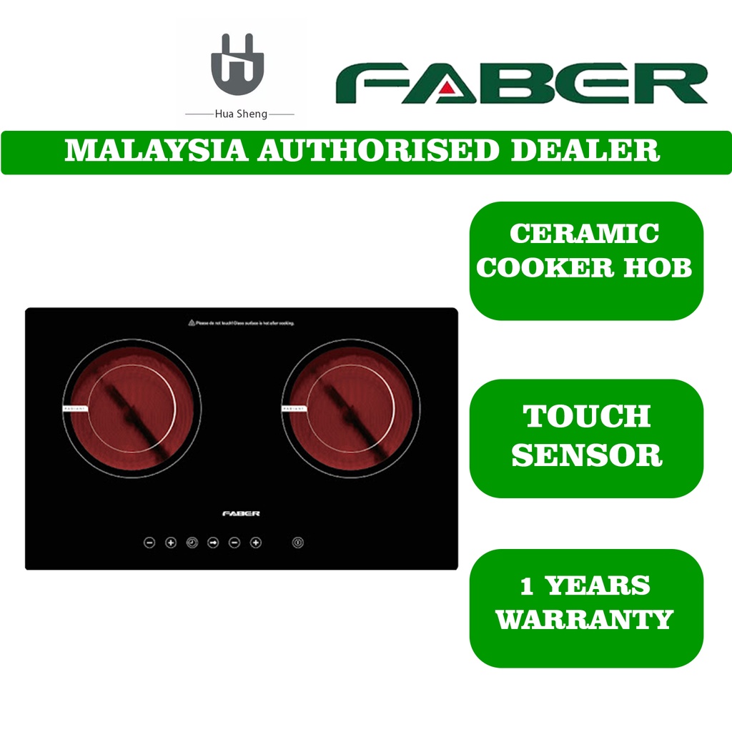 Faber Built In Double Electric Ceramic Cooker Hob FCH 3C/69BK | Shopee ...