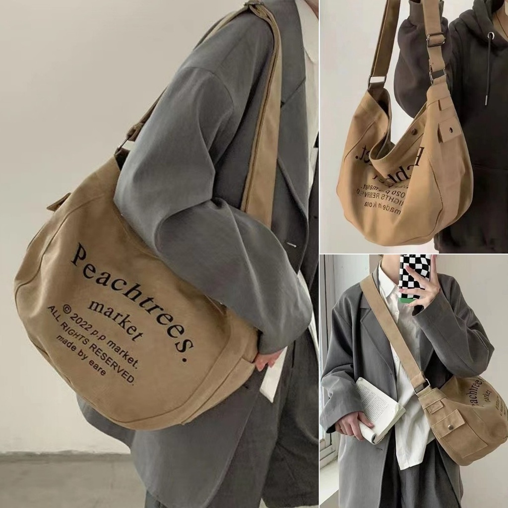 canvas bag messenger bag female student shoulder bag tote bag tuition ...
