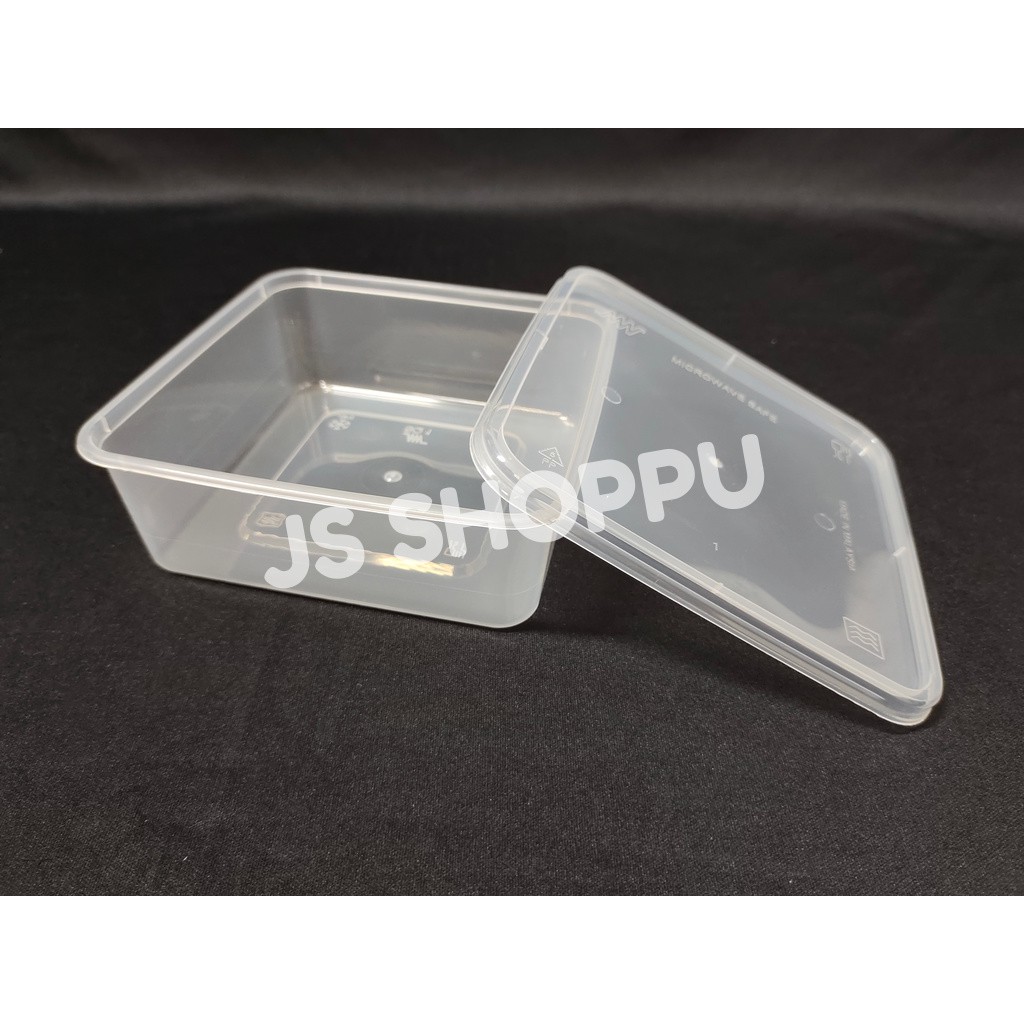 MW - SQ1 Square Plastic Disposable Food Container (50pcs±) / SQ 1 ...