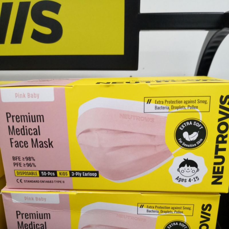 [Ship from Melaka] Medicos / Mplus Child Kids Hijab / Earloop 3ply ...