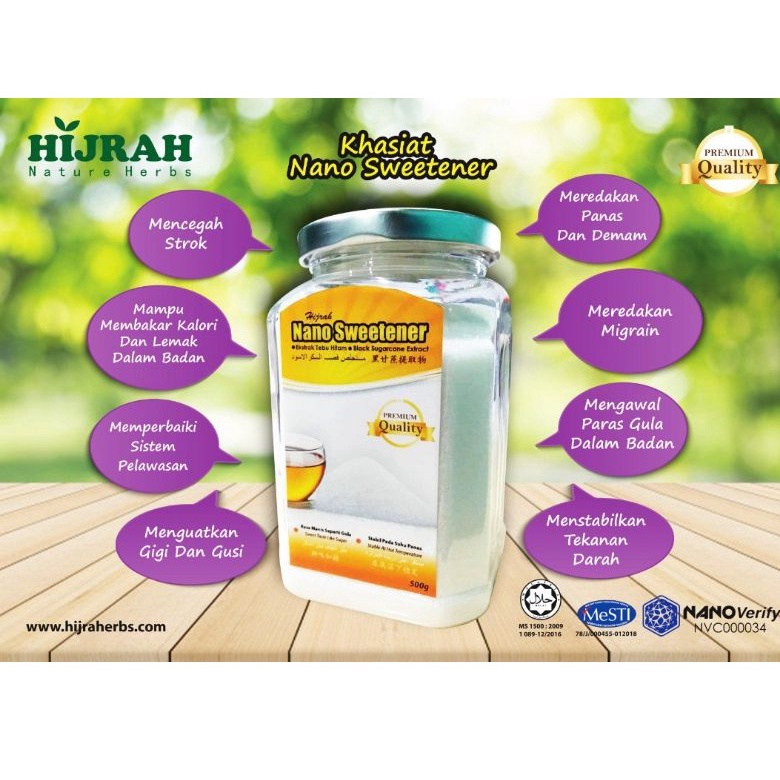 Hijrah Nano Sugar 500g/Gula rendah kalori penganti gula pasir | Shopee ...