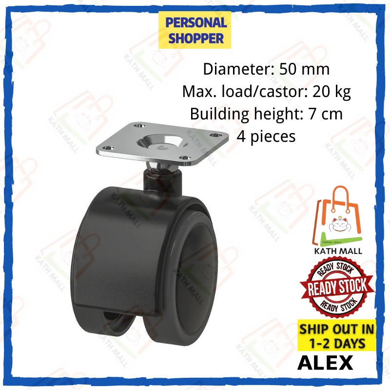 IKEA ALEX Castor, black50 mm I Roda | Shopee Malaysia