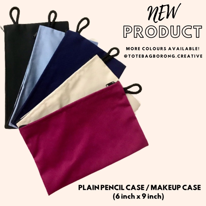 [READY STOCK ]PLAIN PENCIL CASE/ MAKEUP CASE ! | Shopee Malaysia