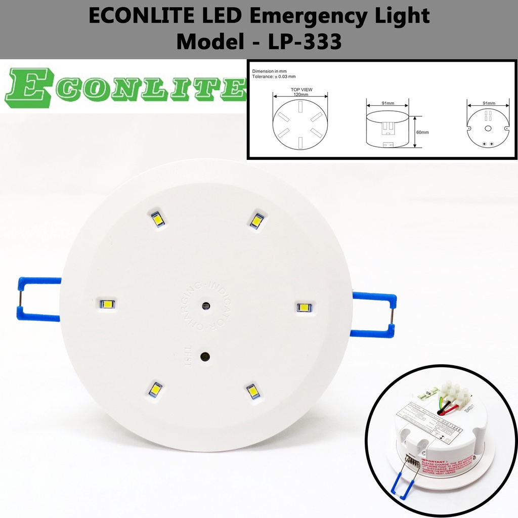 ECONLITE Lampu Kecemasan LED / Tanda Keluar LED [LP-113/LP-333/LE-115/LE-908SL] c/w SIRIM ...